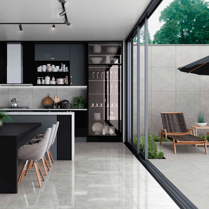 Porcelanato Metropole Cement Ptr71003 Polido Esmaltado Retificado 71x71 ...