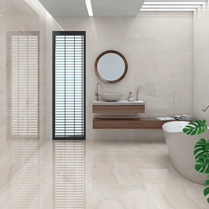 Porcelanato Pulpis Marfil Pr24019 Polido Esmaltado Retificado 120x120 - Damme - Revest